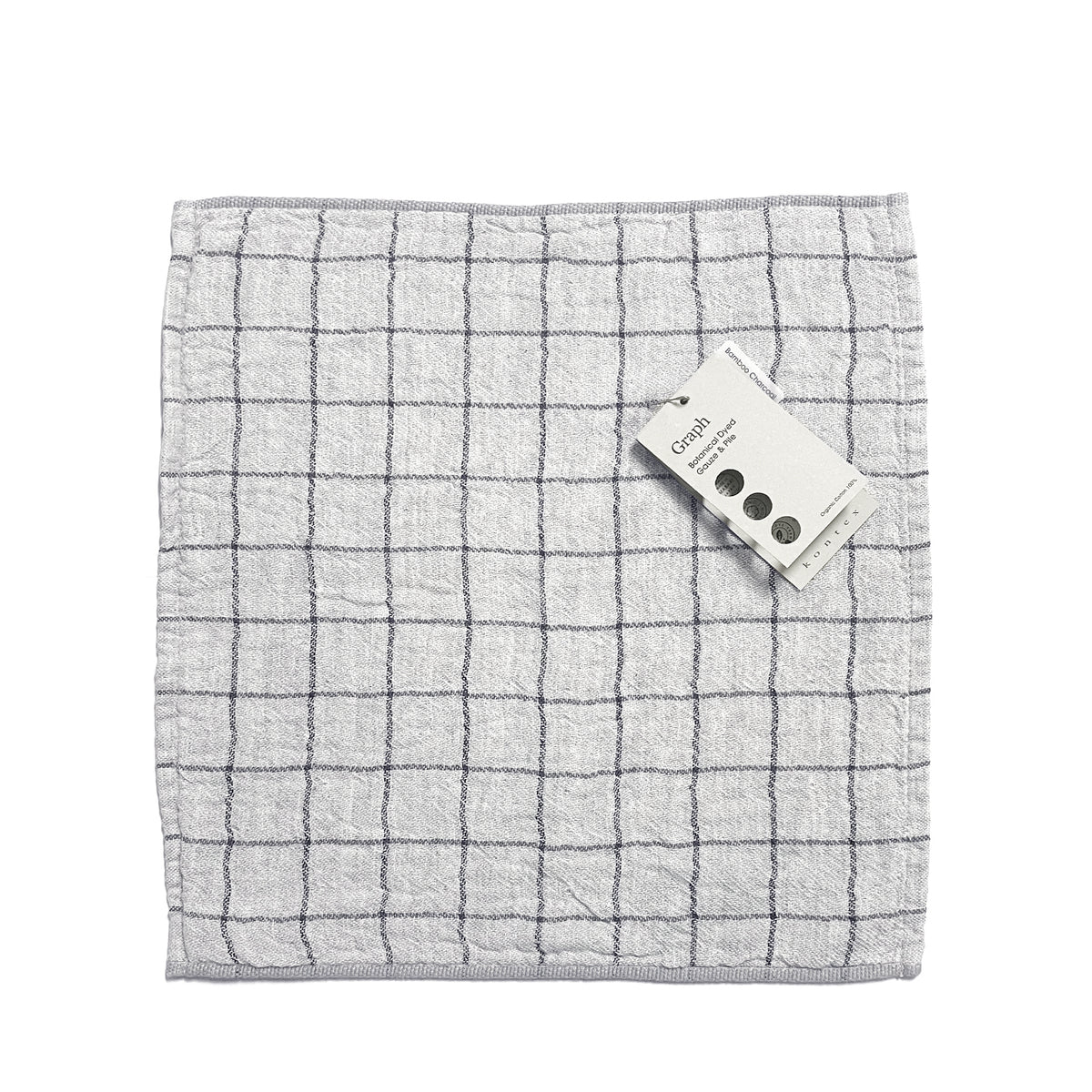 Kontex Graph Face Cloth - Charcoal: Official Stockist