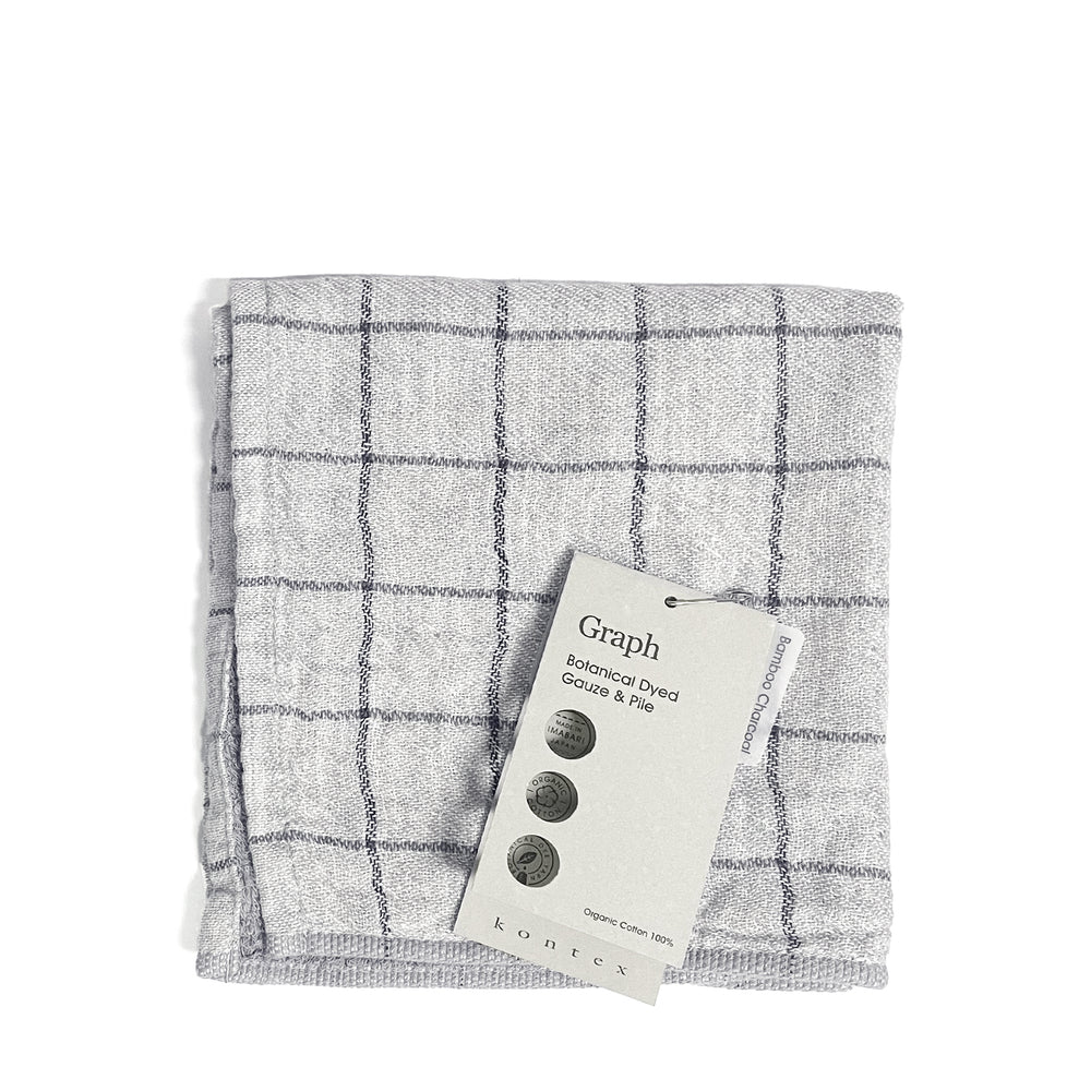 Kontex Graph Face Cloth - Charcoal: Official Stockist