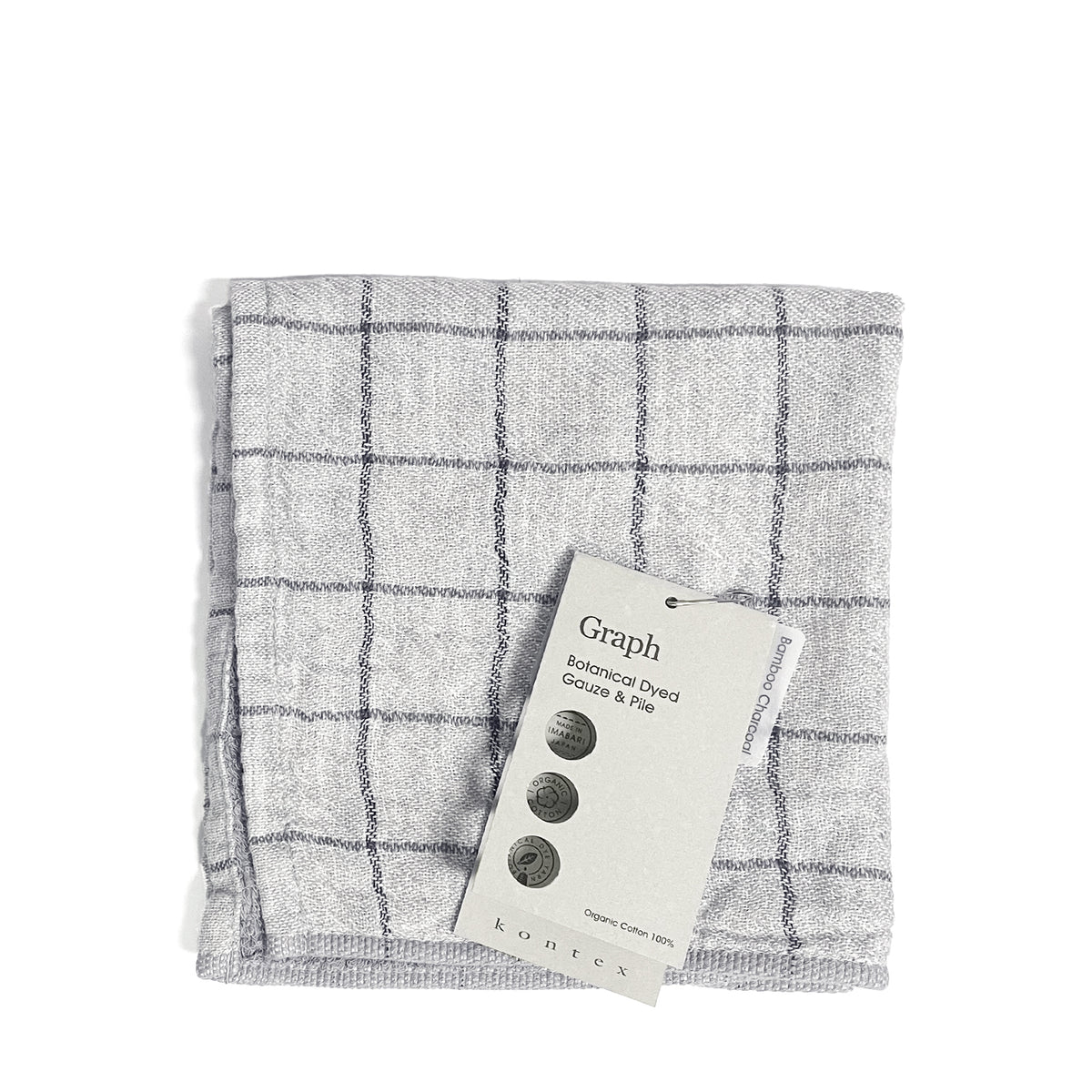 Kontex Graph Face Cloth - Charcoal: Official Stockist