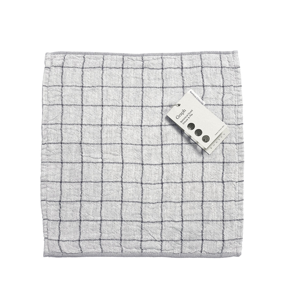 Kontex Graph Face Cloth - Charcoal: Official Stockist