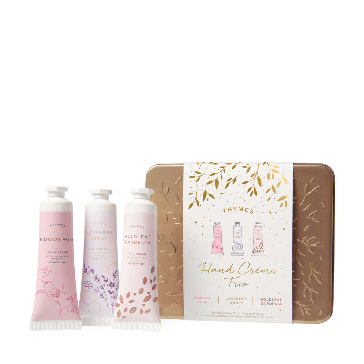 Thymes Hand Cream Trio - Rose, Lavender, Gardenia: Official Stockist