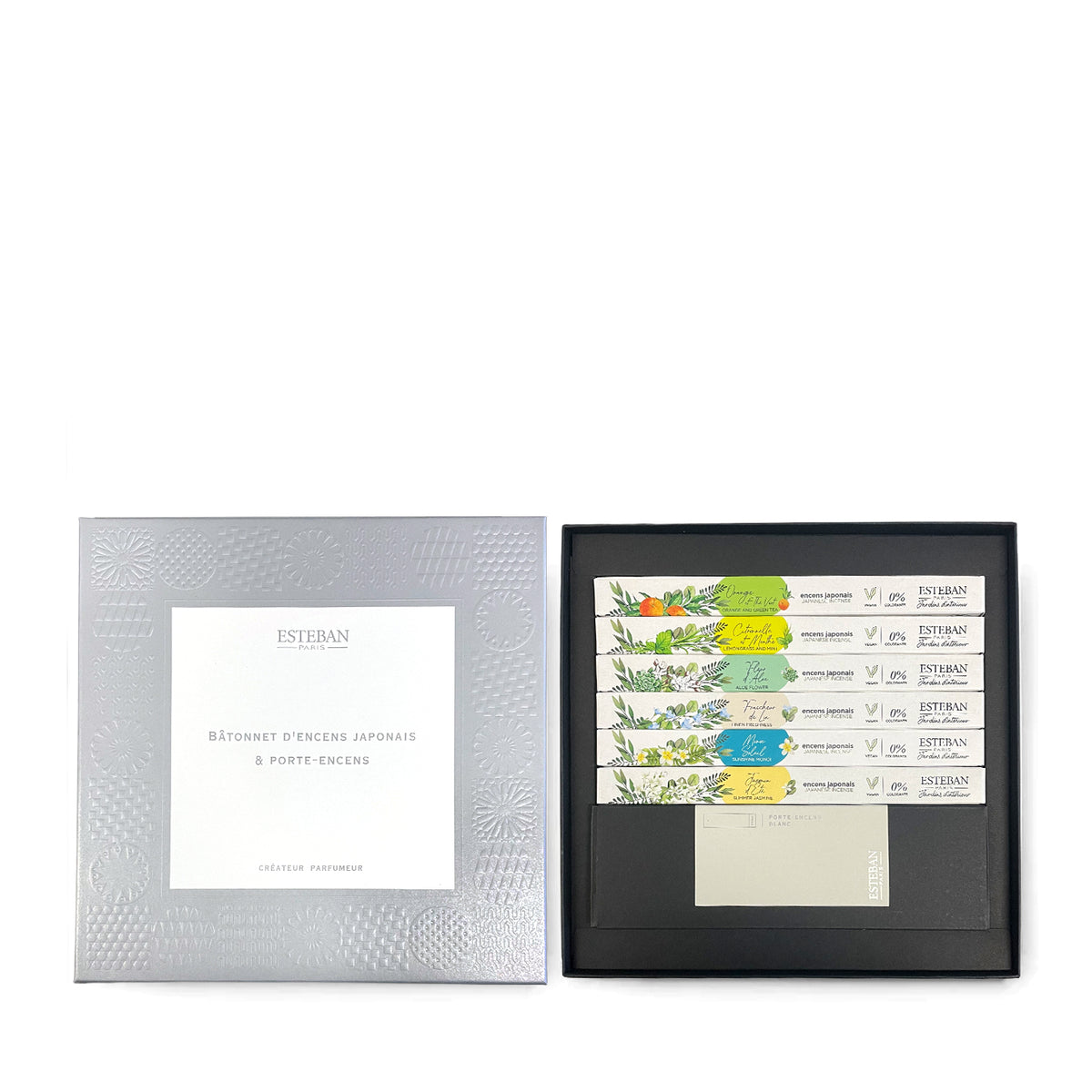 Esteban Japanese Garden Incense Set with Rectangle Holder Silver - Val ...