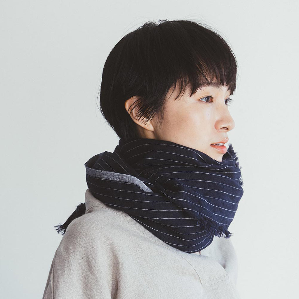 Fog Linen Work Tuz Fringe Scarf: Harper: Official Stockist